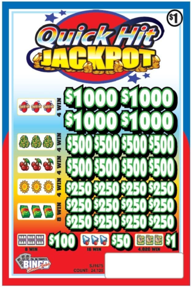 QUICK HIT JACKPOT (Offset print) – PULLTABSALES.COM