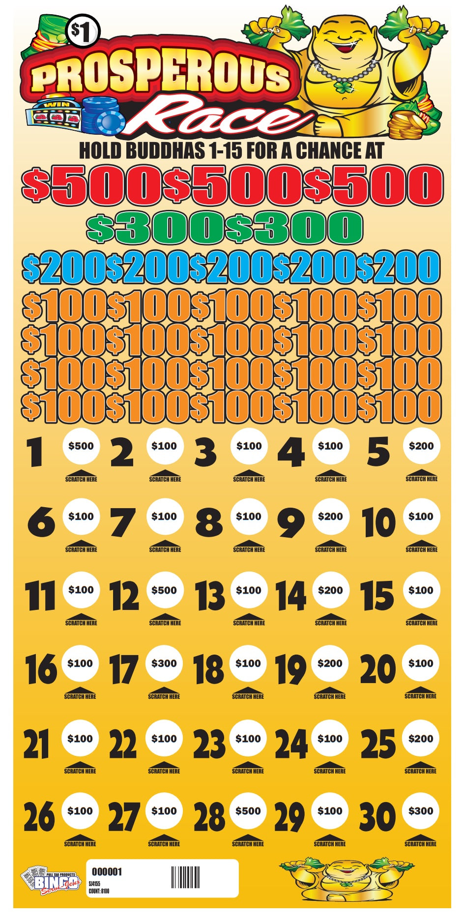 PROSPEROUS RACE - CASHBOARD MINI – PULLTABSALES.COM