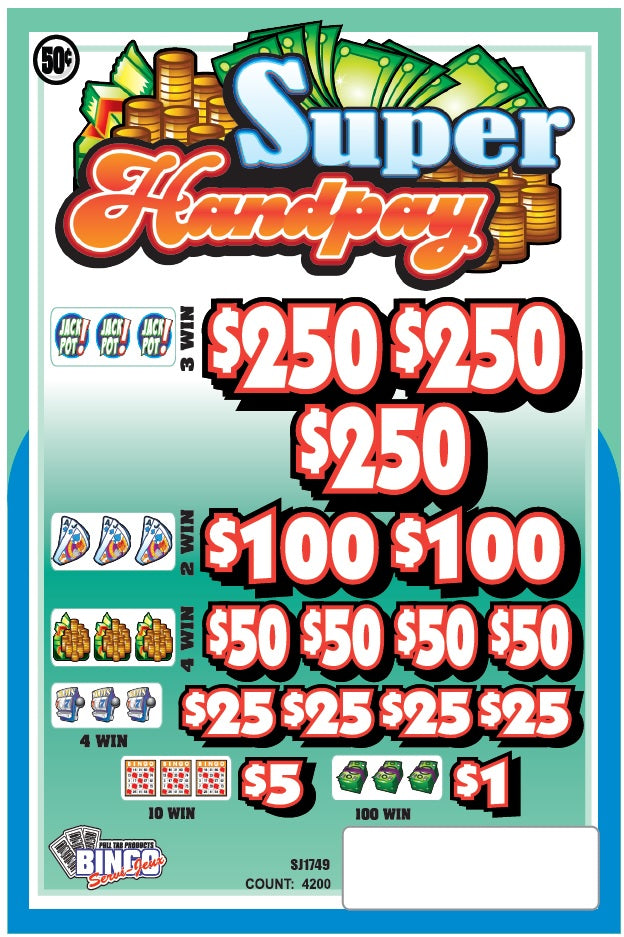 SUPER HANDPAY .50c (Offset print) – PULLTABSALES.COM