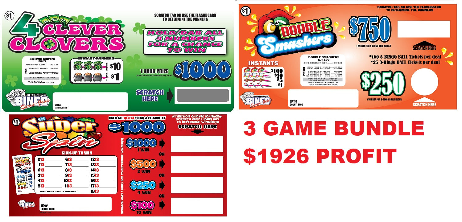 BUNDLE #3 - Seal cards with big profit – PULLTABSALES.COM