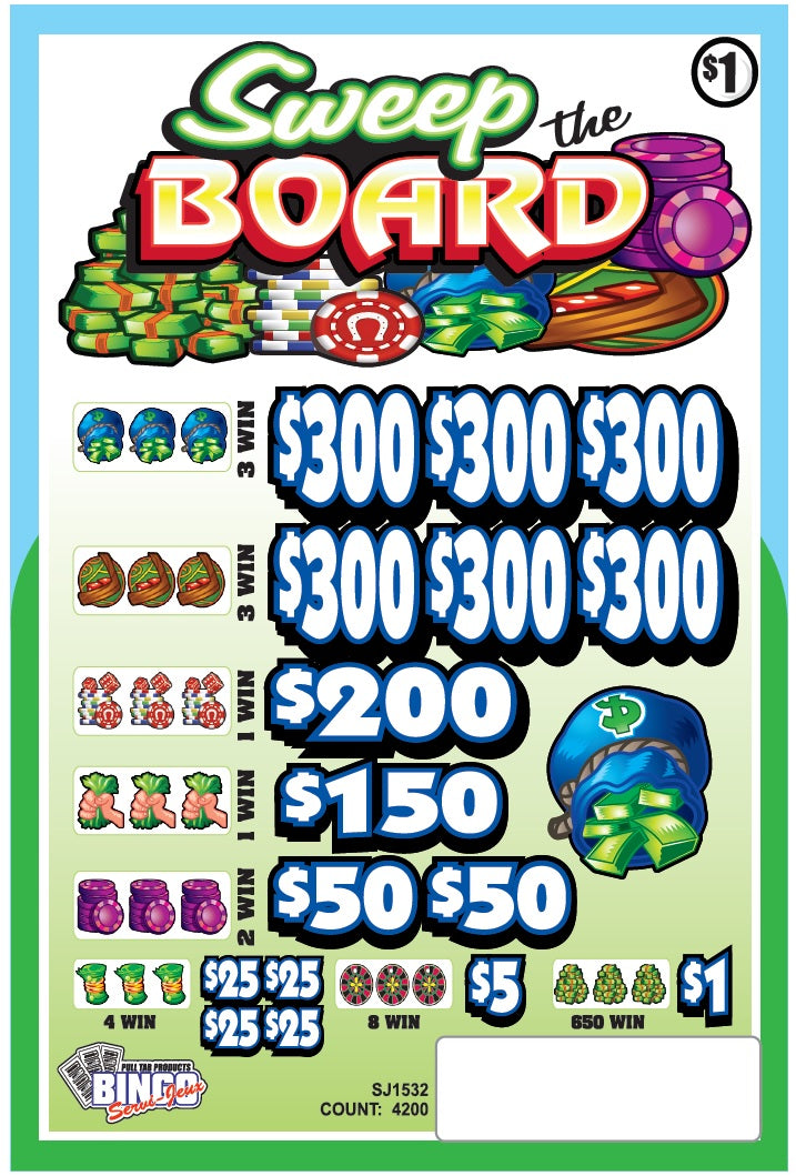 SWEEP THE BOARD **SPECIAL PRICING** – PULLTABSALES.COM